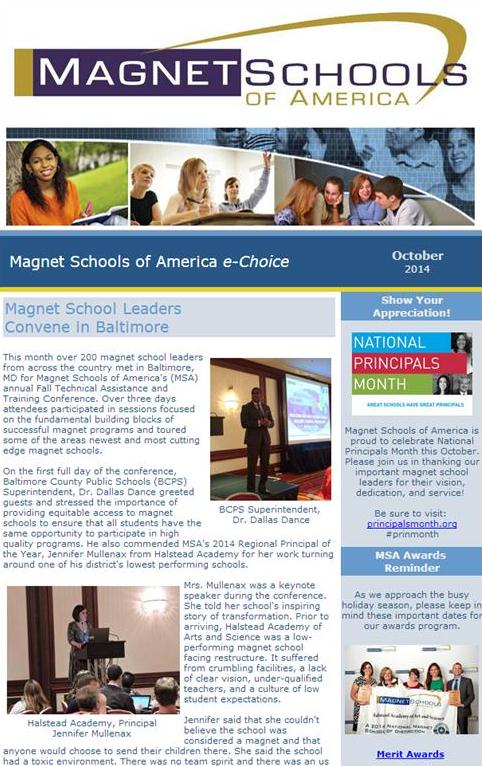 e-Choice Newsletters – Magnet Schools of America